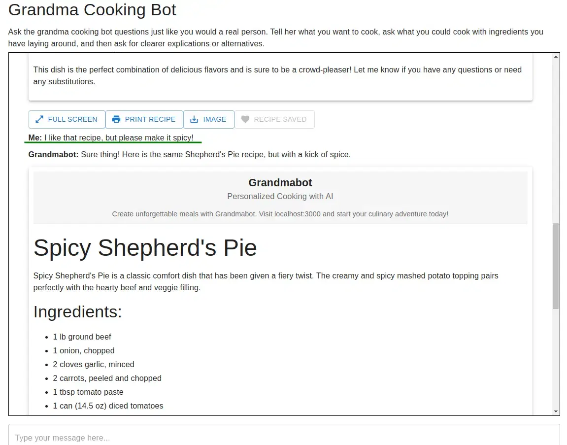 My Chef AI: Your Personal Recipe Assistant for Creative & Custom Cooking